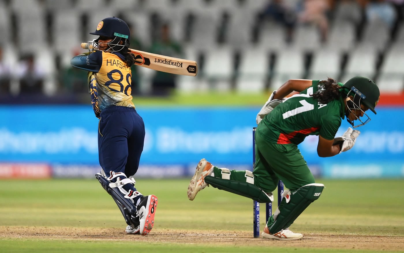 Harshitha Samarawickrama hit an unbeaten half-century to guide Sri ...