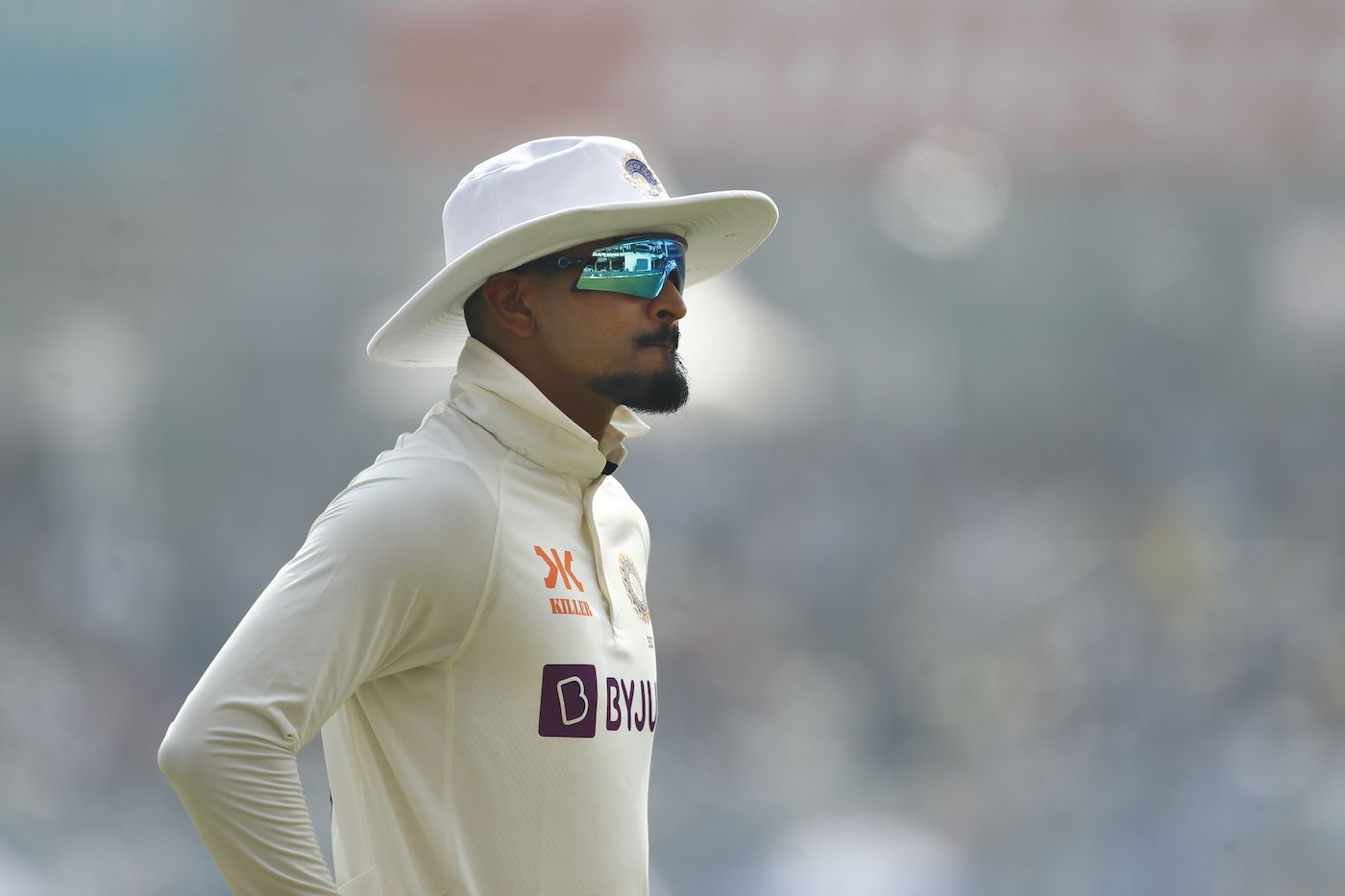 A snazzy Shreyas Iyer looks on | ESPNcricinfo.com