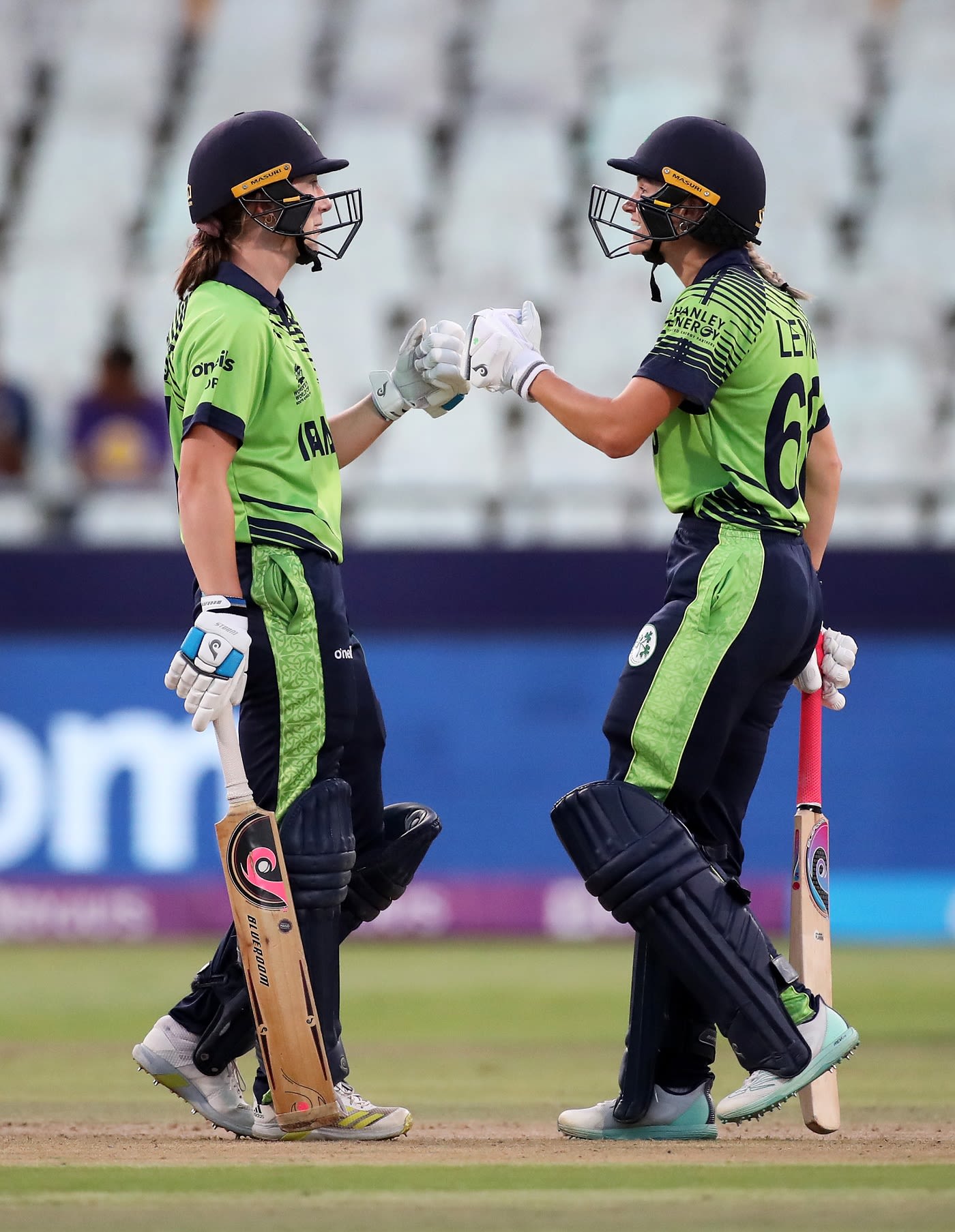 Orla Prendergast and Gaby Lewis put on 90 runs for the second wicket ...