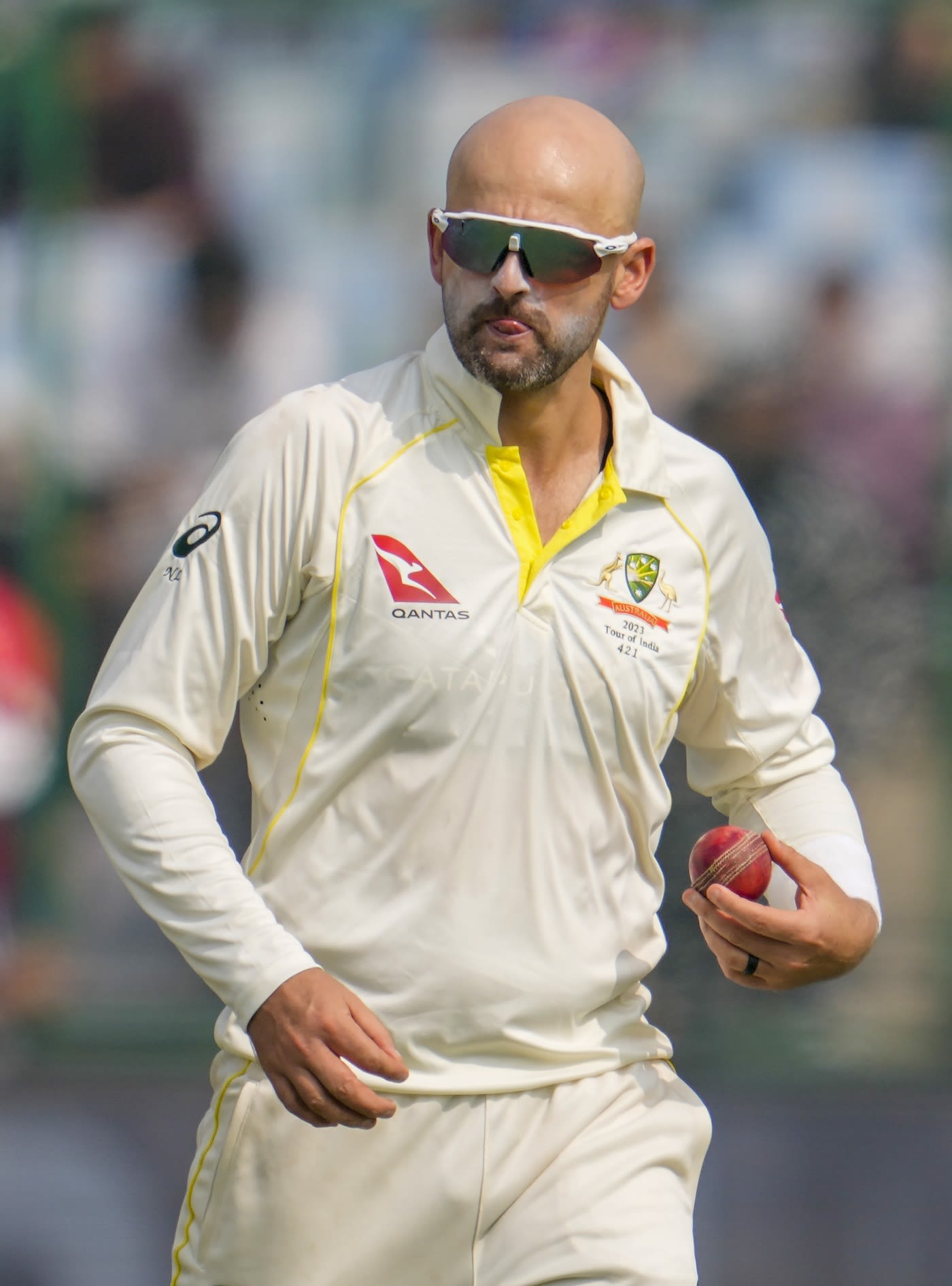 Nathan Lyon bowled with great control on the second morning ...