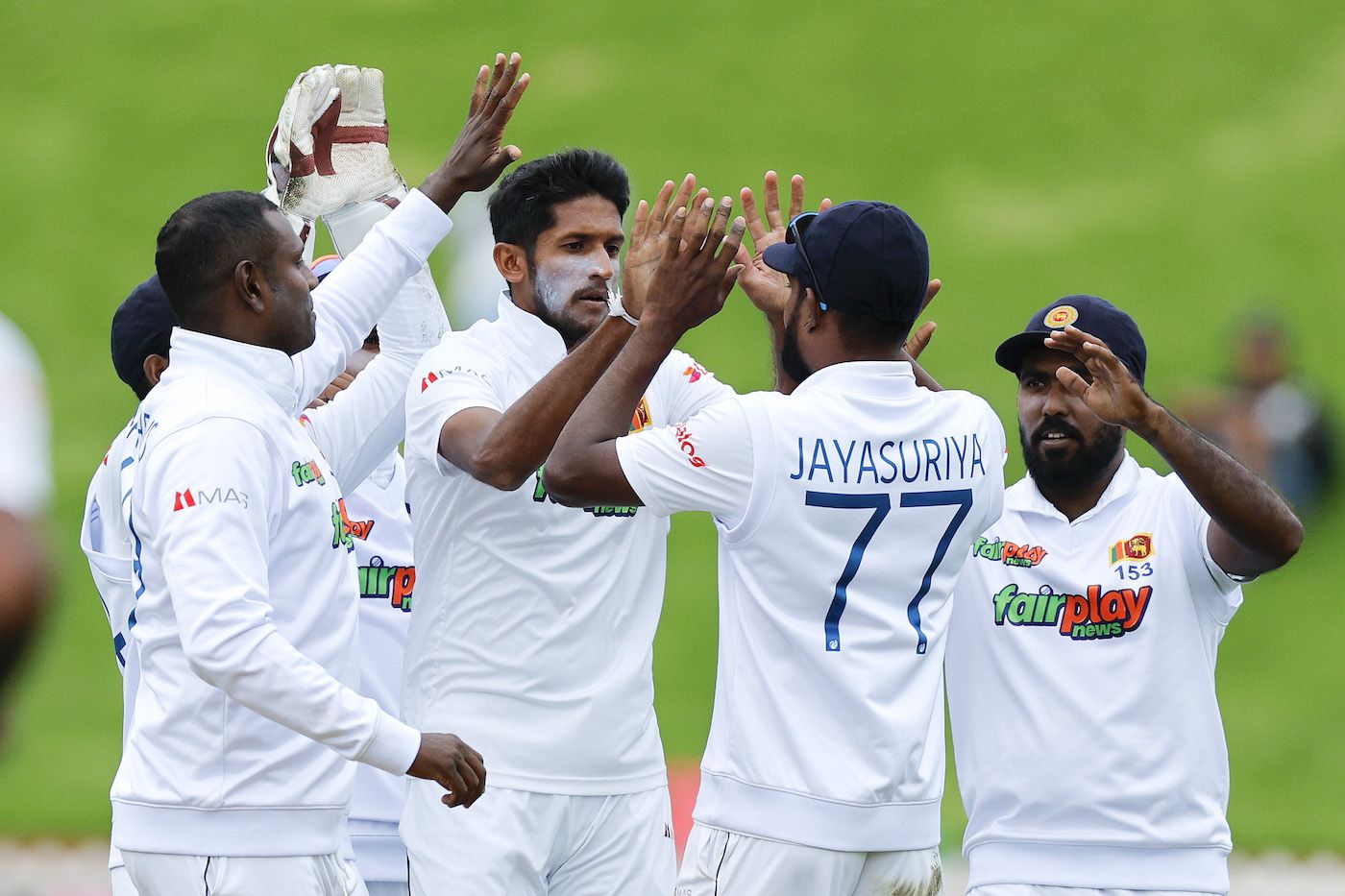 Kasun Rajitha picked up the first wicket when he sent back Tom Latham ...
