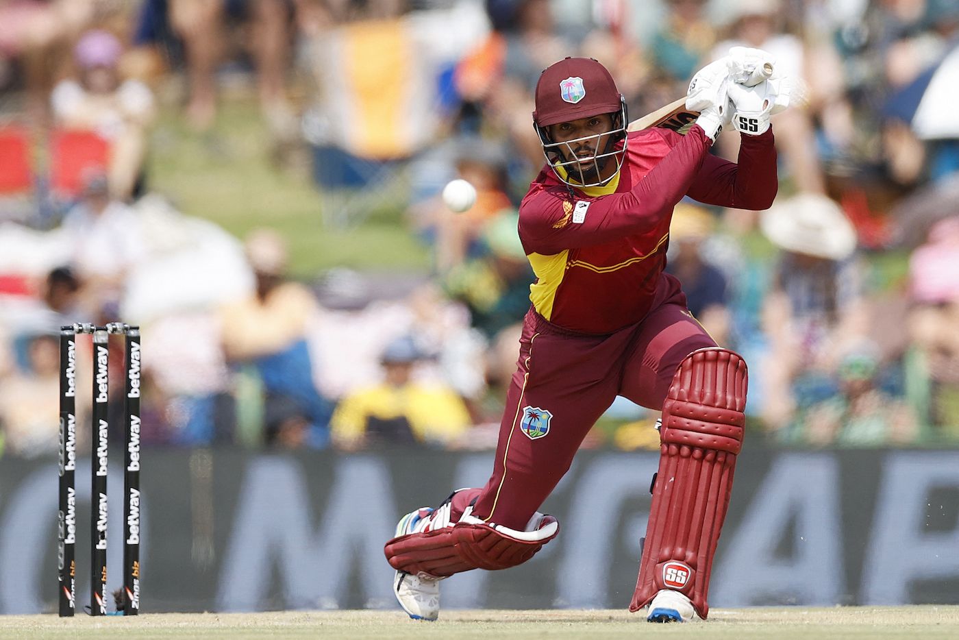 Brandon King played his shots, hitting nine fours as he got to his half ...