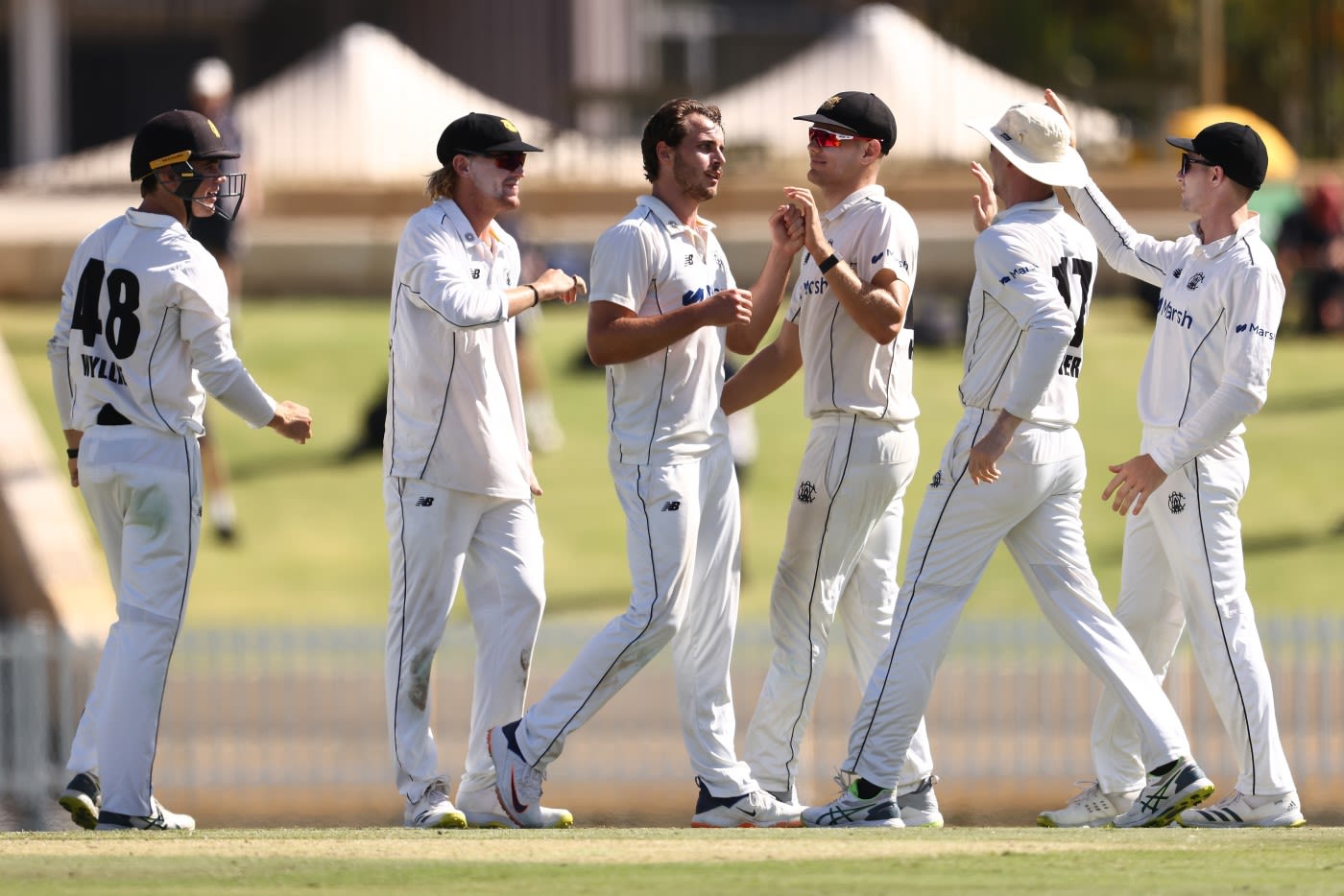 Lance Morris celebrates the wicket of Sam Harper | ESPNcricinfo.com