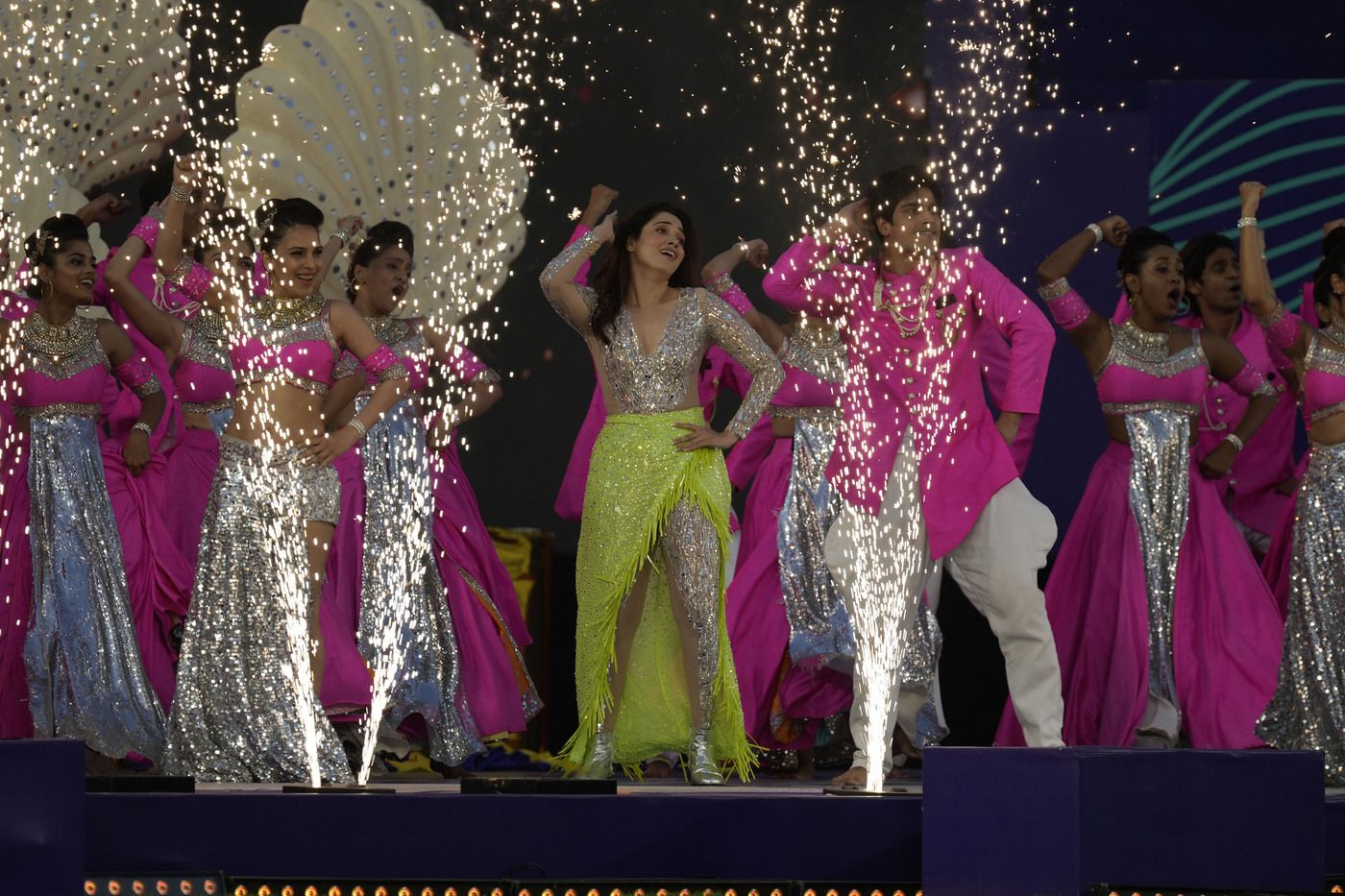 Actor Tamannaah Bhatia performs at the IPL 2023 opening ceremony ...