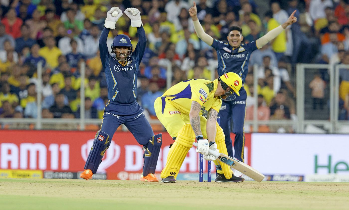 Ben Stokes was caught behind for 7 in his first game for CSK ...