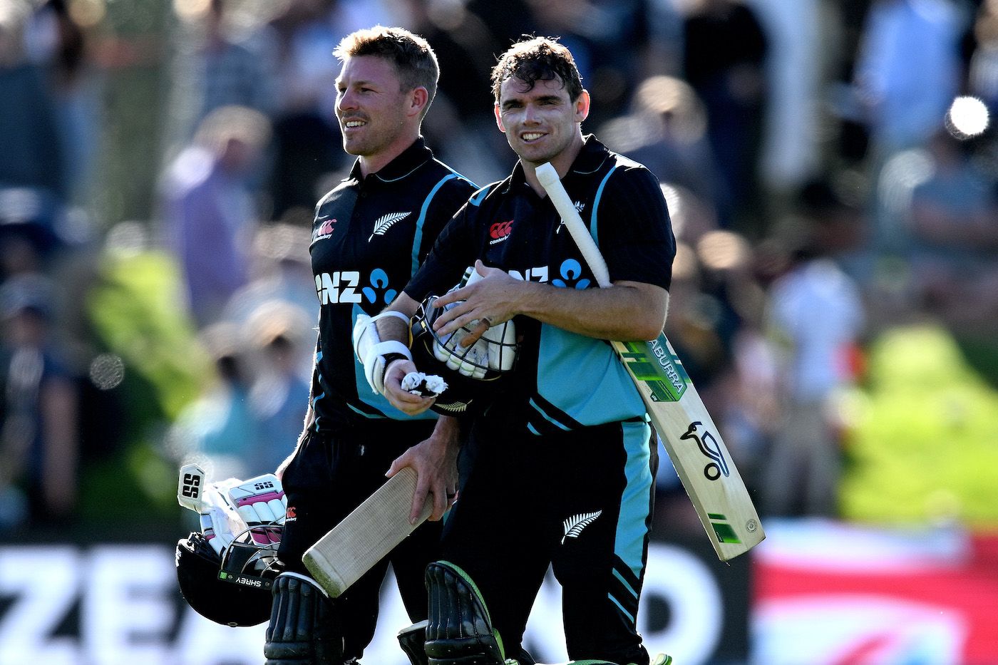 Tim Seifert and Tom Latham took New Zealand over the finish line ...