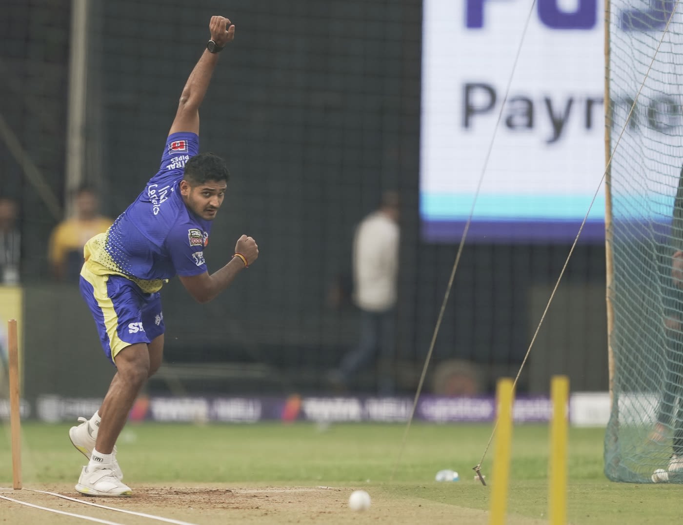 Tushar Deshpande bowls at the Wankhede nets | ESPNcricinfo.com