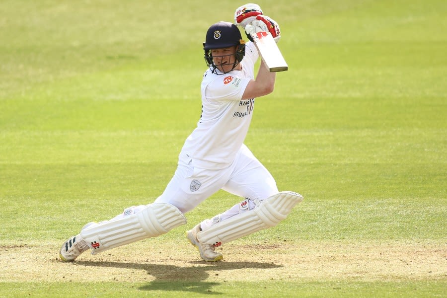 Ben Brown drives on his way to 95 against Surrey | ESPNcricinfo.com