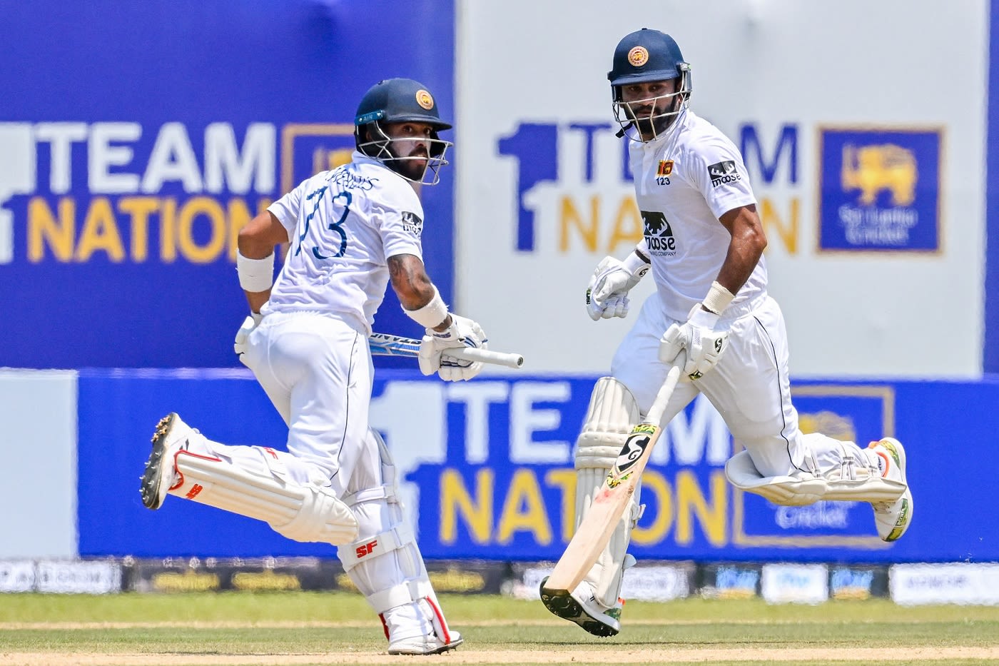 Kusal Mendis and Dimuth Karunaratne during their century stand ...