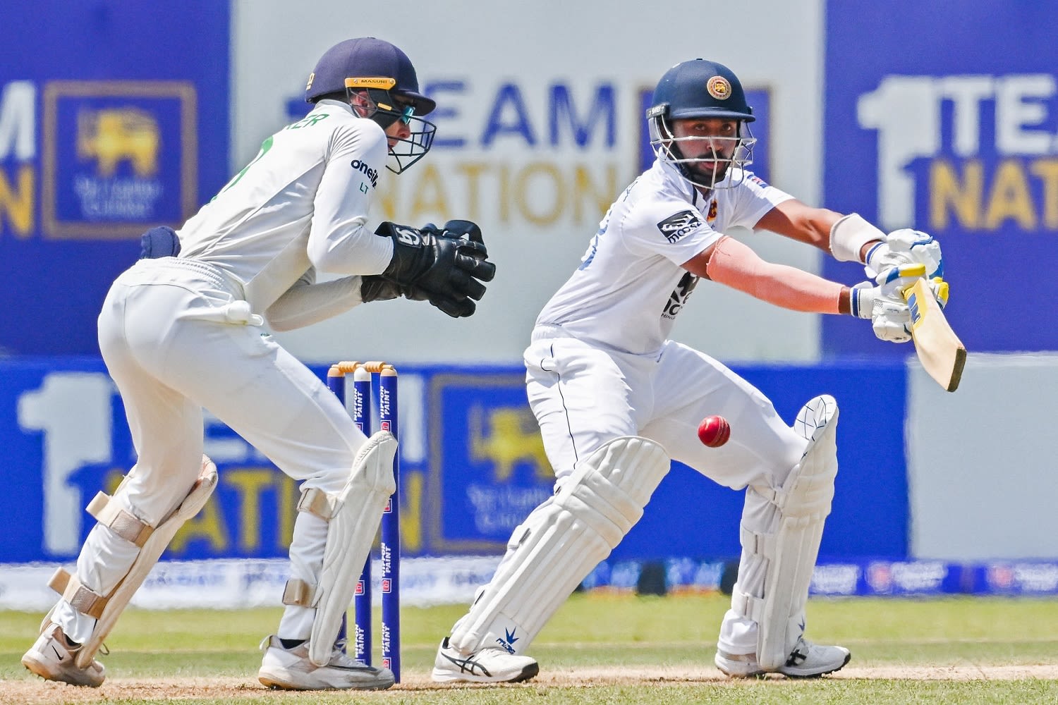 Sadeera Samarawickrama scored a quick fifty on return to Test cricket ...