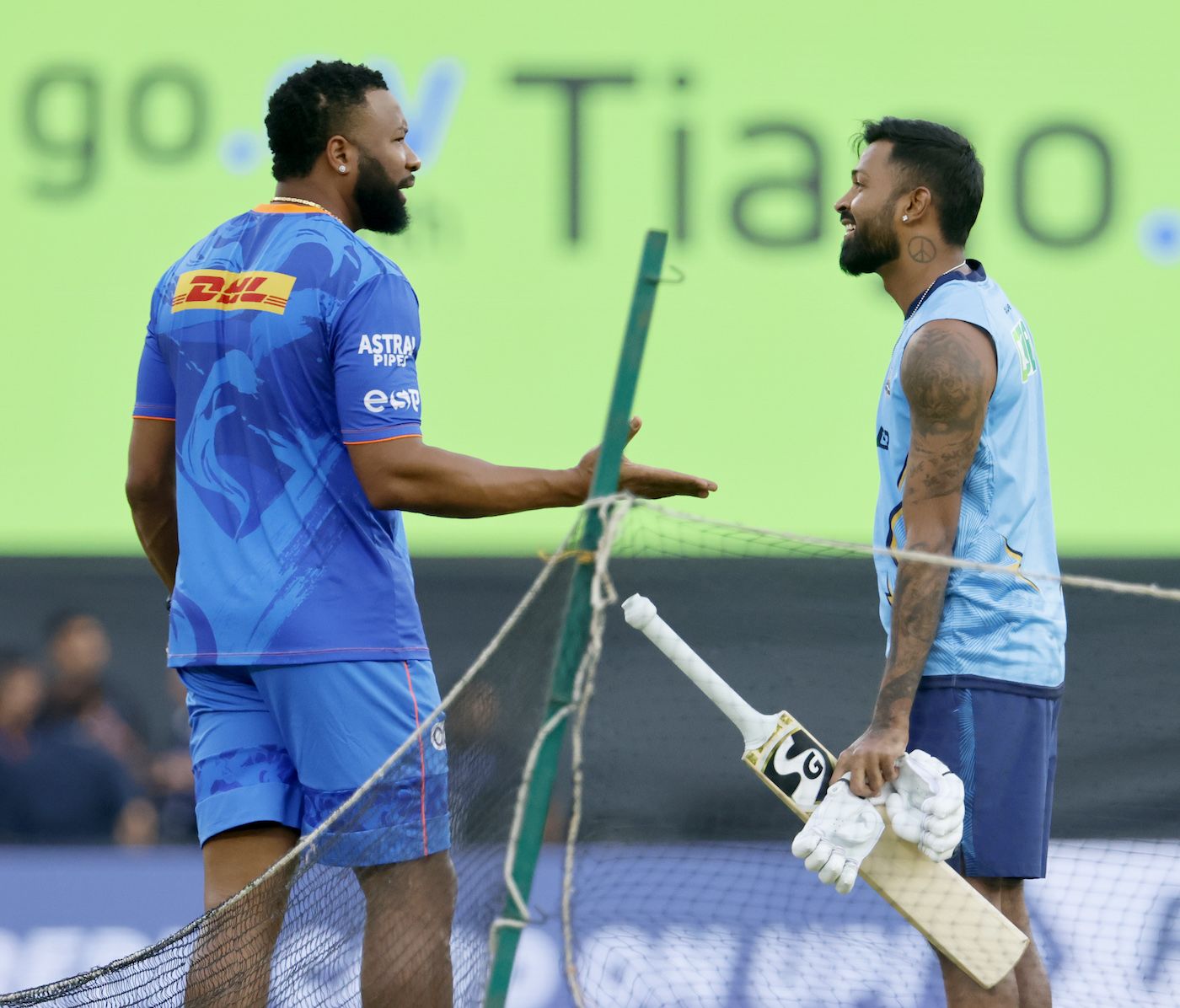 Kieron Pollard and Hardik Pandya, once Mumbai Indians team-mates, catch ...
