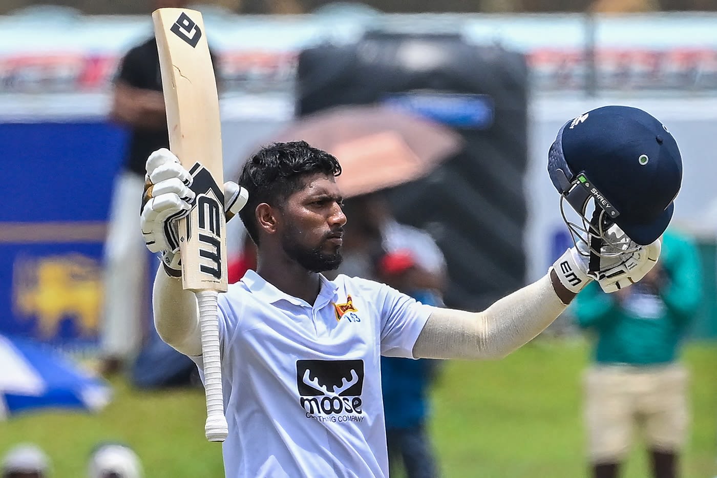 Nishan Madushka brought up his maiden Test double century in the first ...