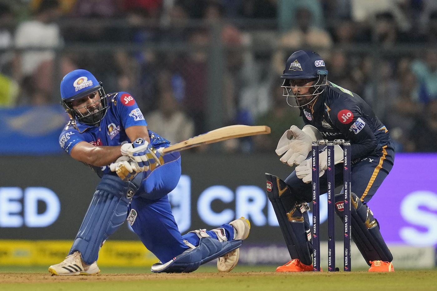 Rohit Sharma was happy to employ the sweep | ESPNcricinfo.com