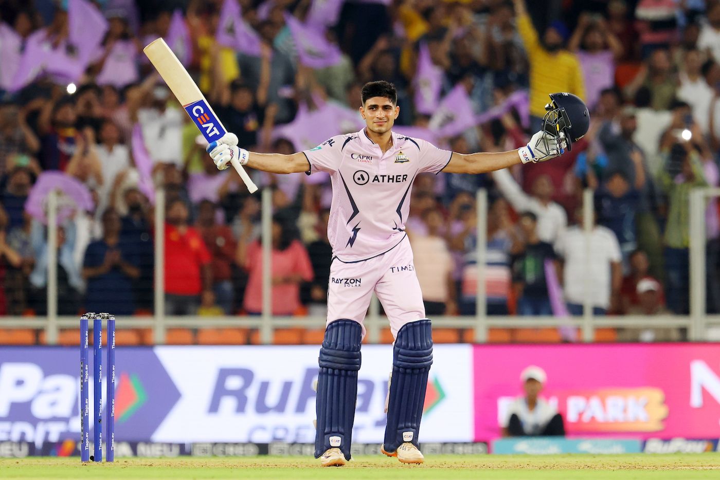 Shubman Gill celebrates his maiden IPL century | ESPNcricinfo.com