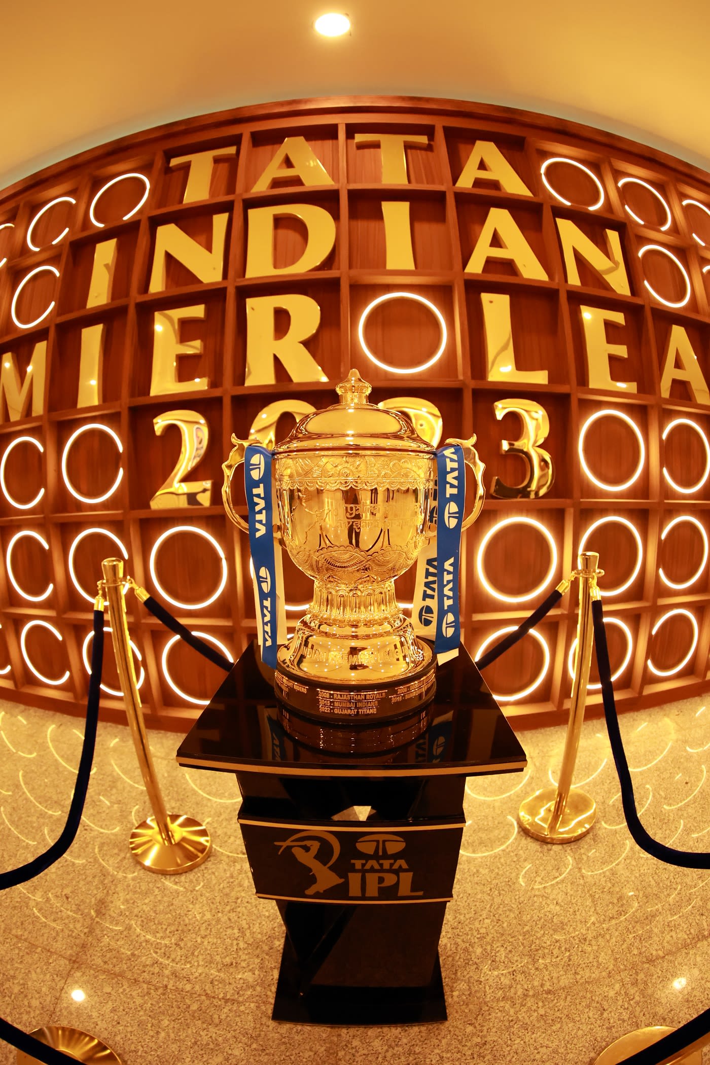 The IPL trophy in all its glory at the second qualifier | ESPNcricinfo.com