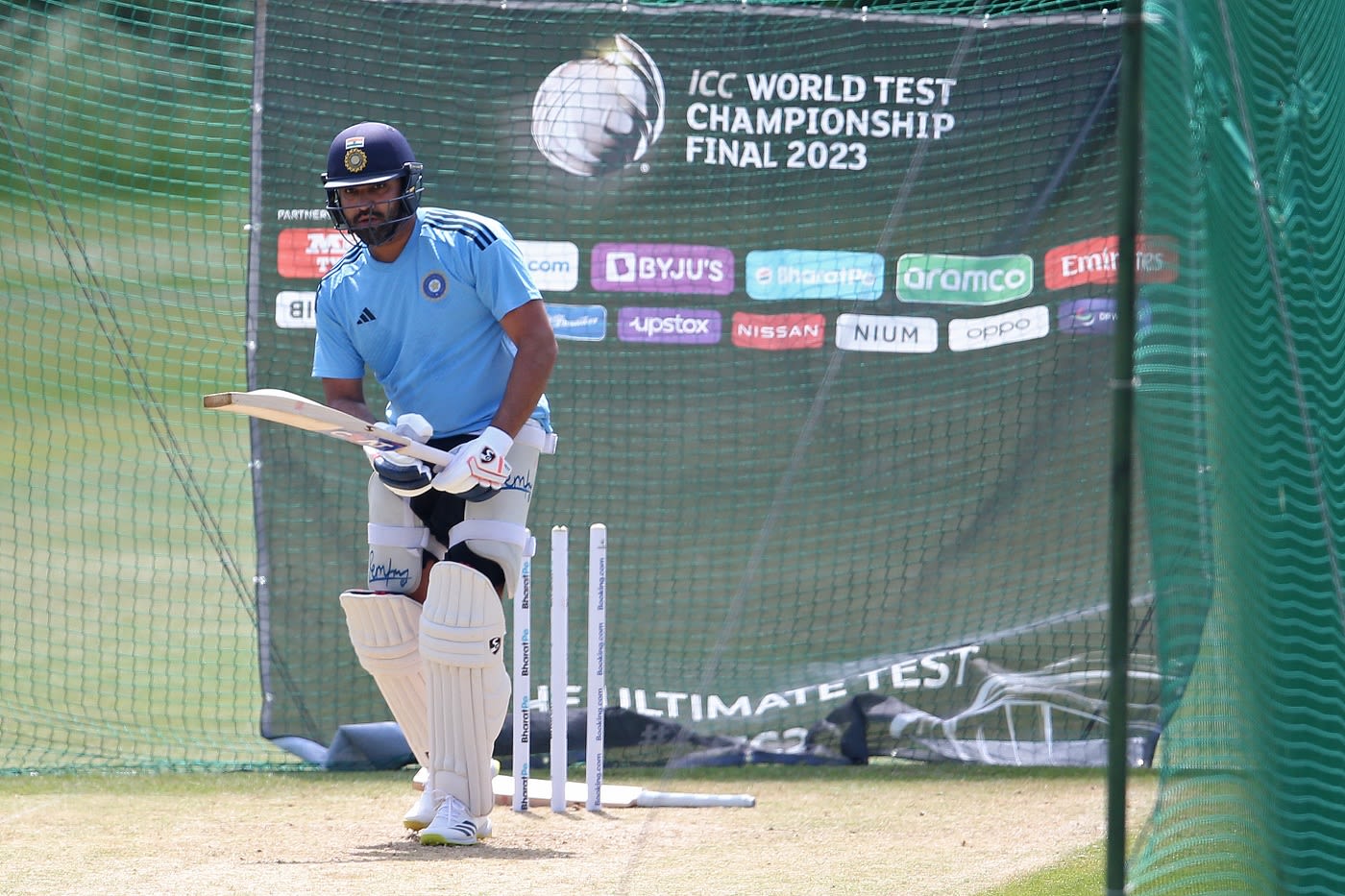 A watchful Rohit Sharma bats during practice | ESPNcricinfo.com
