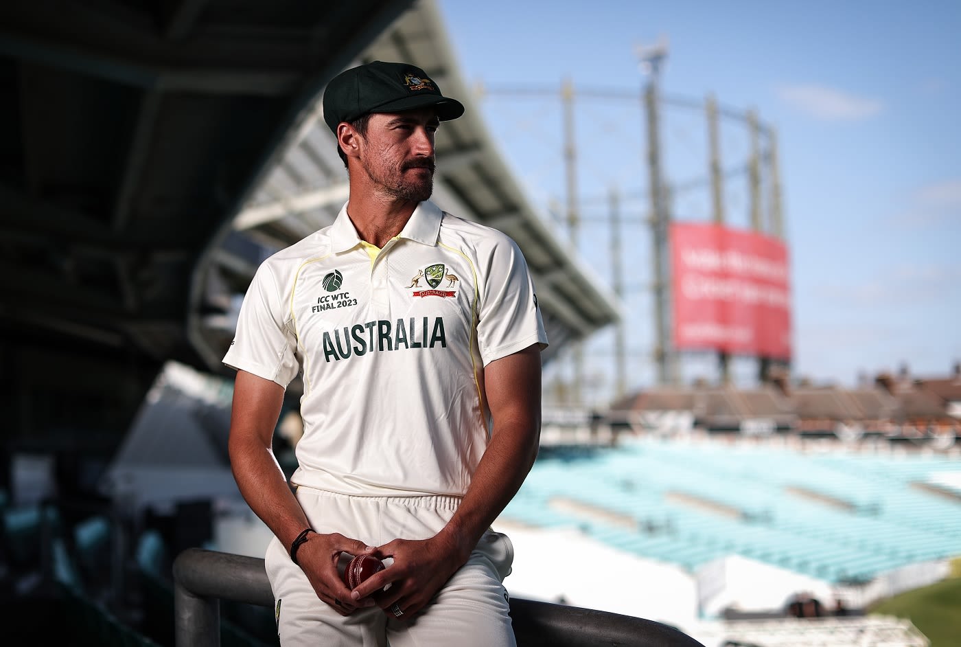 Mitchell Starc poses for a pre-WTC final photo session | ESPNcricinfo.com