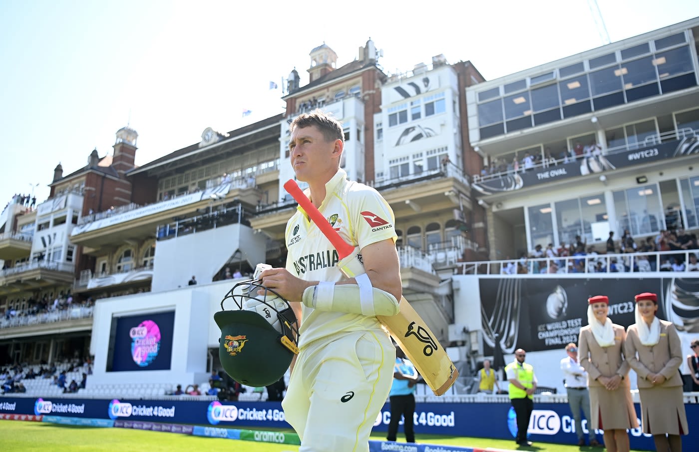 Marnus Labuschagne walks onto the field | ESPNcricinfo.com