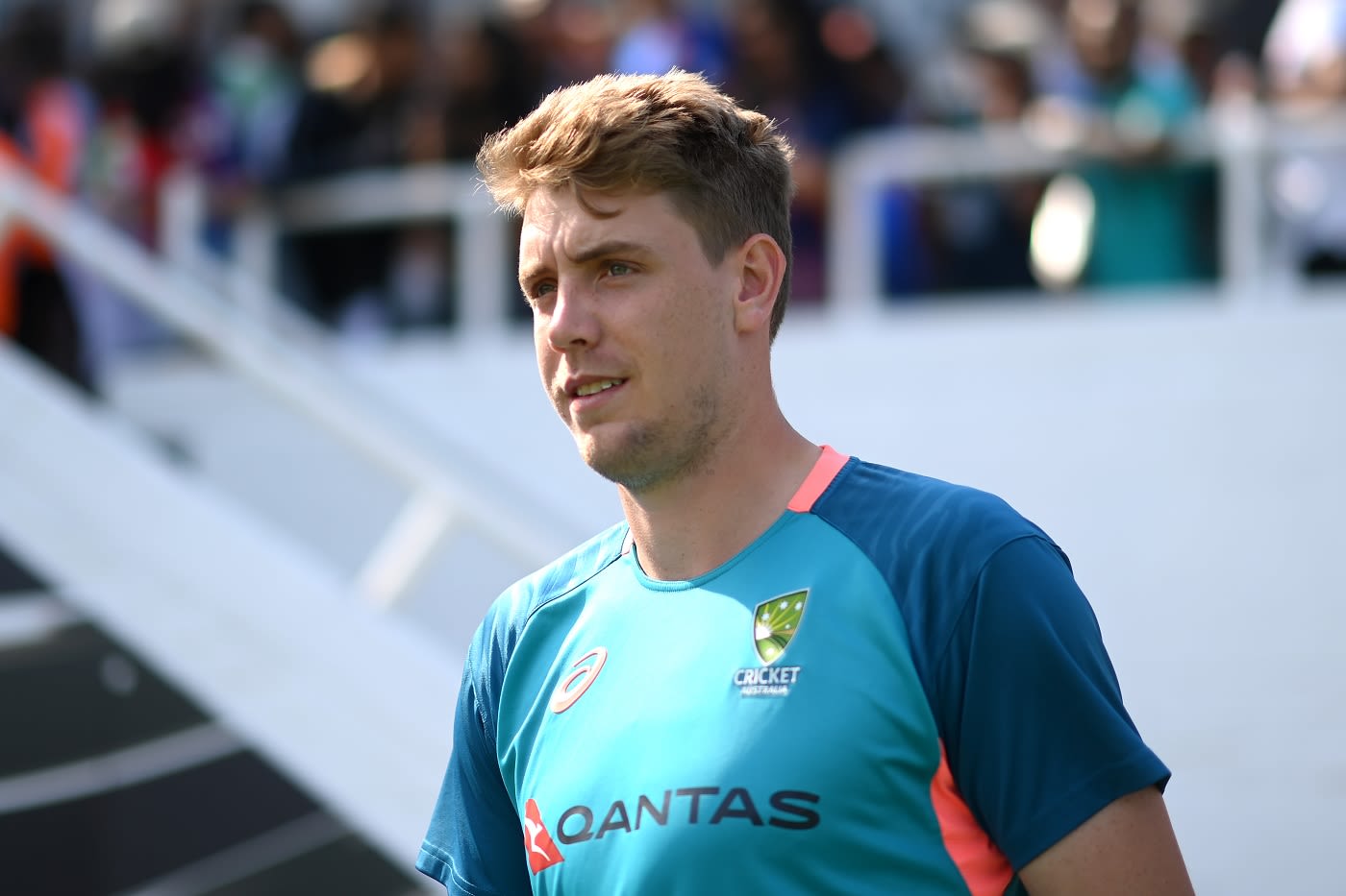 Cameron Green watches on ahead of the last day's play | ESPNcricinfo.com