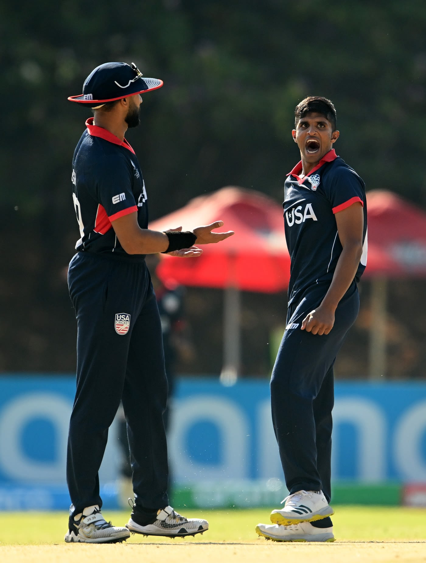 Nosthush Kenjige roars after dismissing Kushal Bhurtel | ESPNcricinfo.com