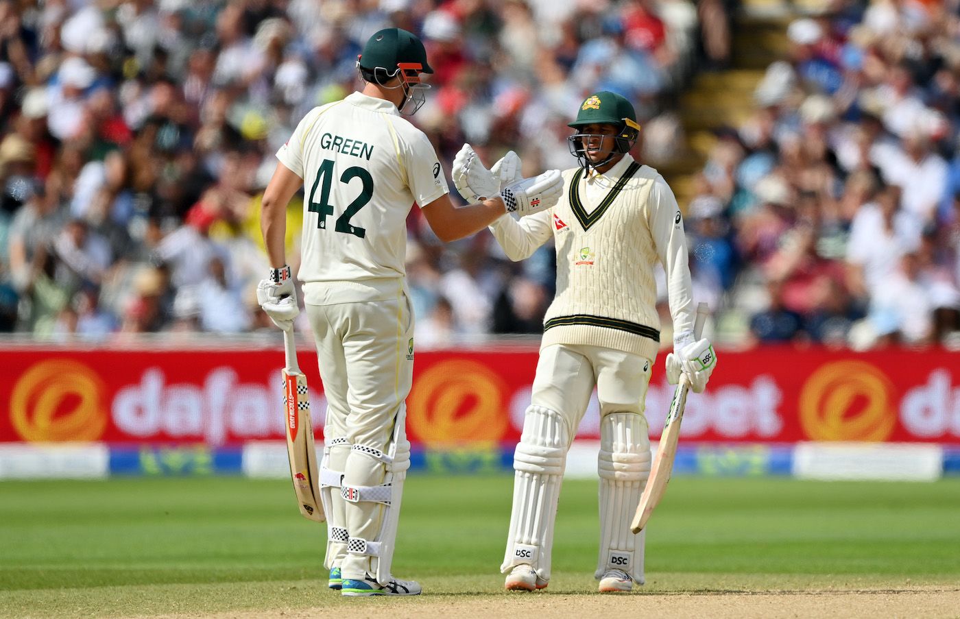 Cameron Green and Usman Khawaja stabilised Australia's innings late in ...