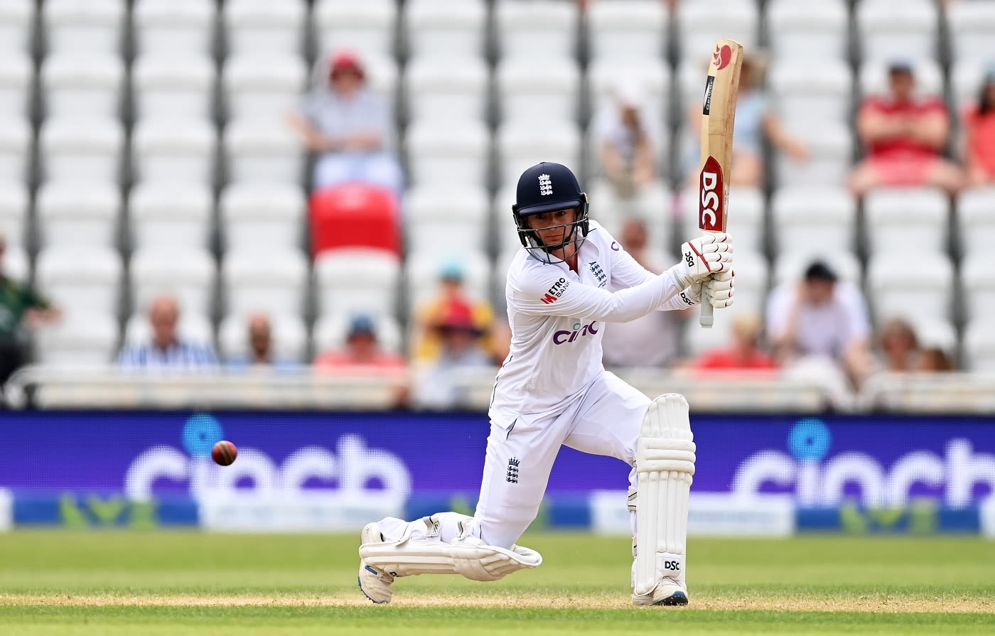 Danni Wyatt played an enterprising knock in her maiden Test innings ...