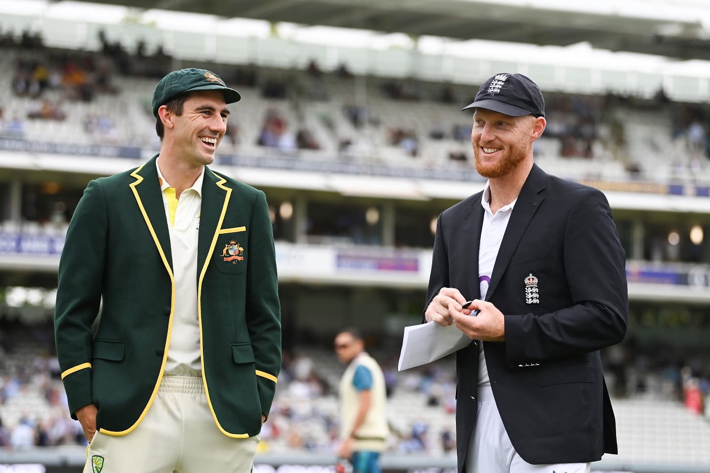 Pat Cummins and Ben Stokes share a laugh | ESPNcricinfo.com