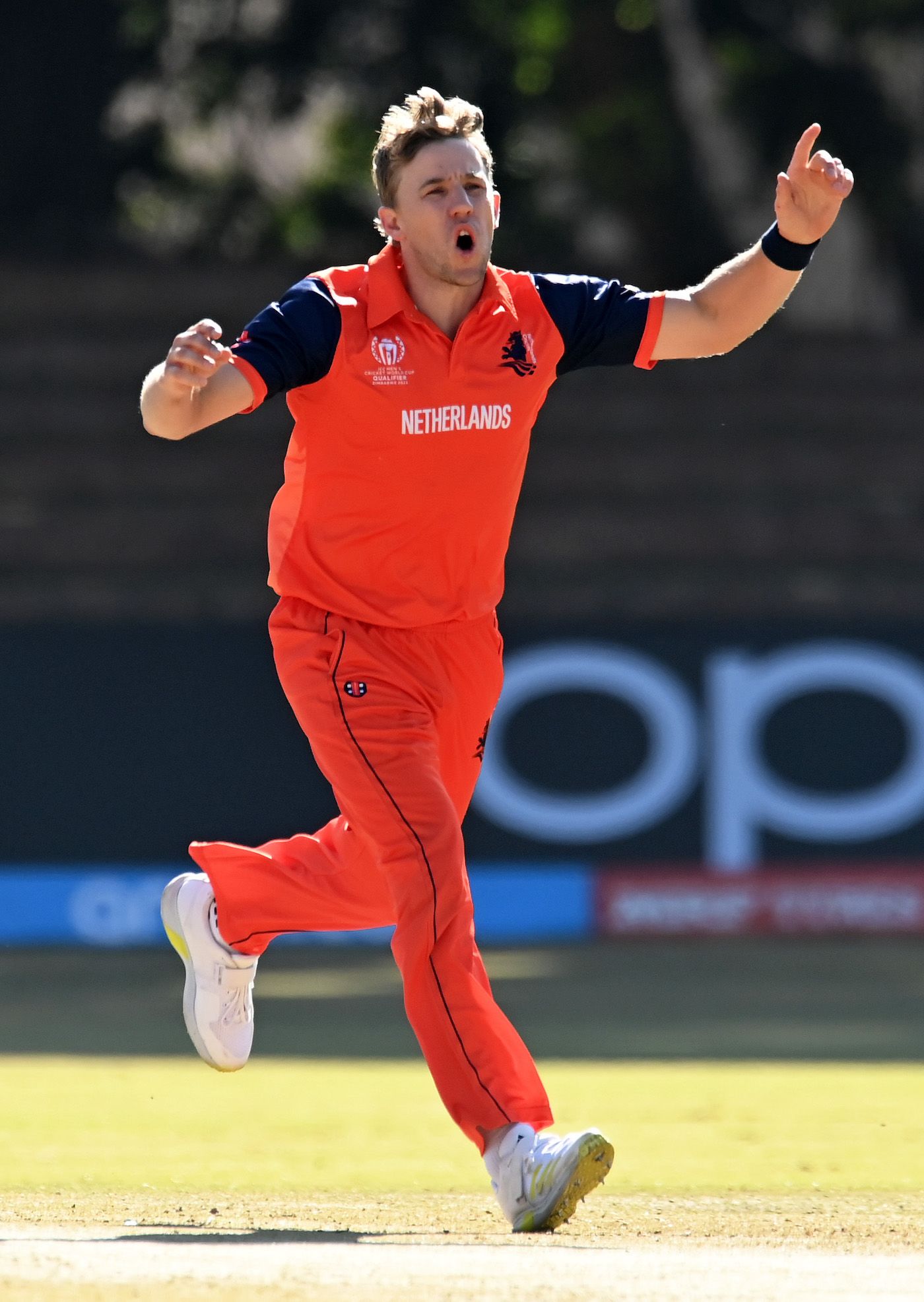 Logan van Beek got his third wicket in his fourth over | ESPNcricinfo.com