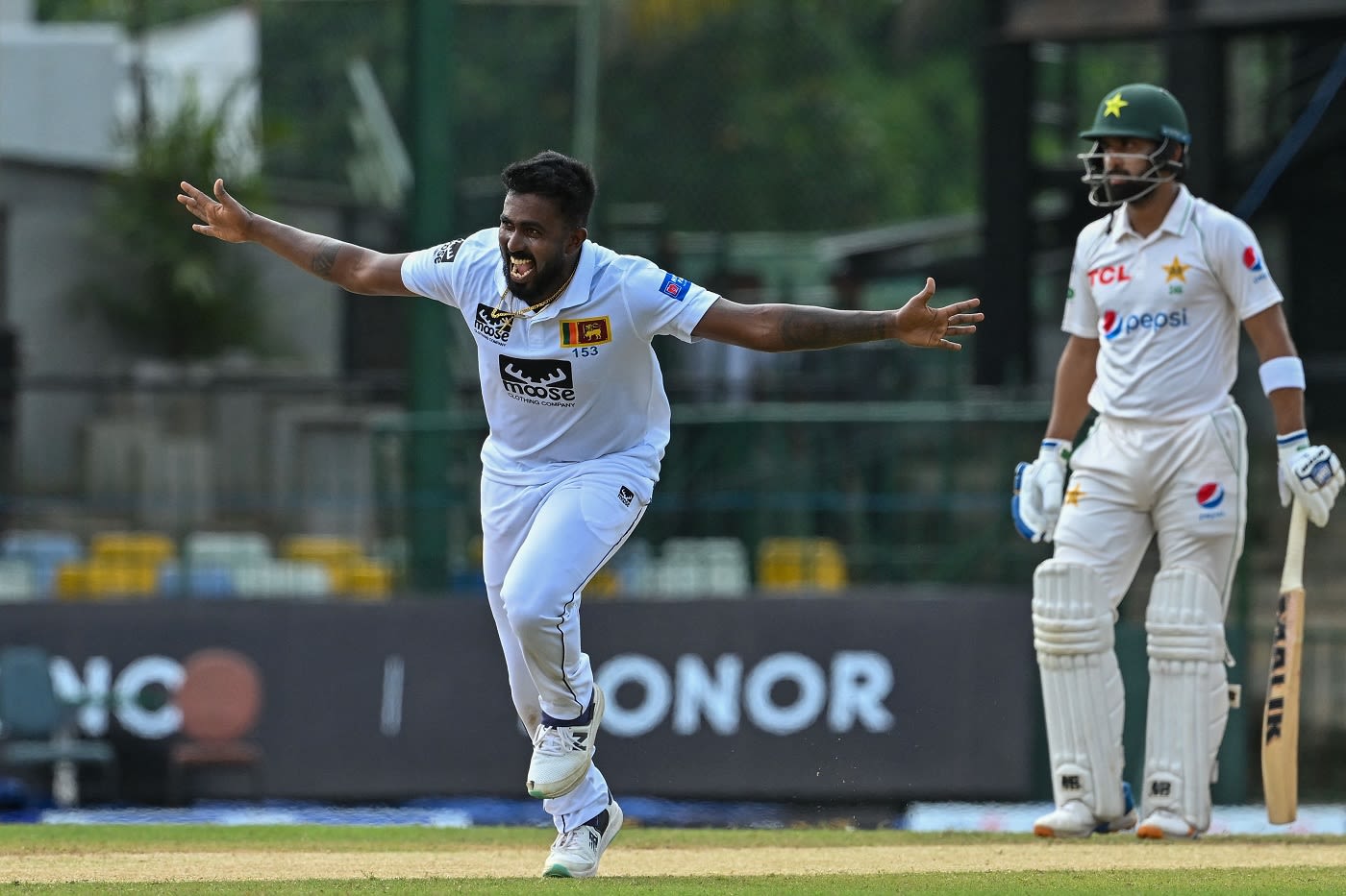 Asitha Fernando wheels away after getting Imam-ul-Haq | ESPNcricinfo.com