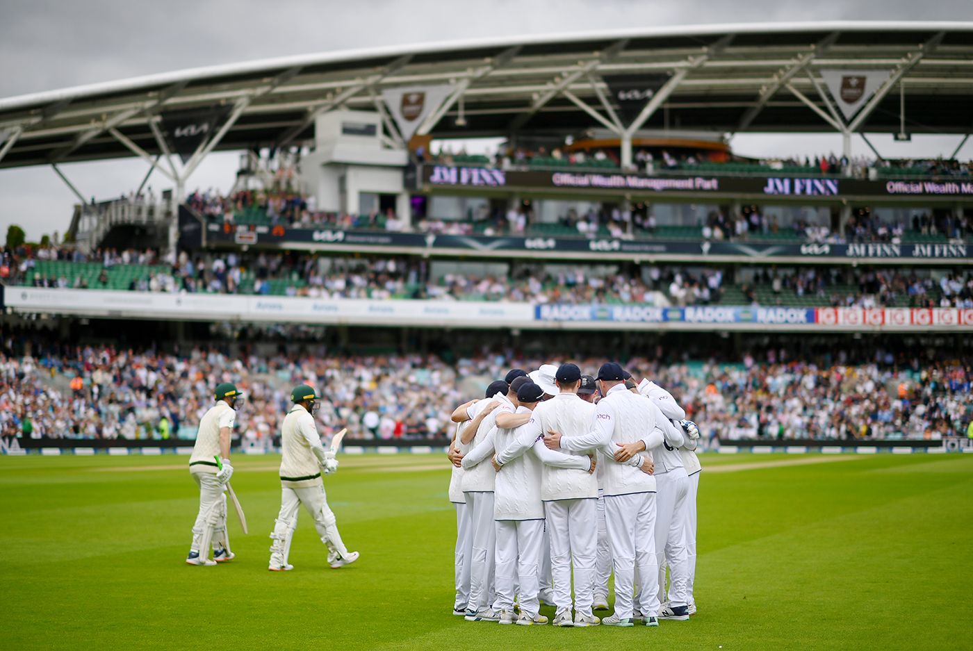 Usman Khawaja and Marnus Labuschagne walk out to bat on day two ...