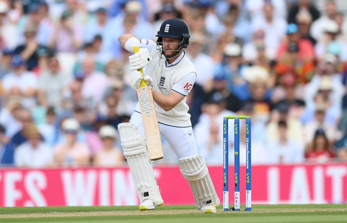 Ben Duckett punches down the ground during a flying start to the day ...