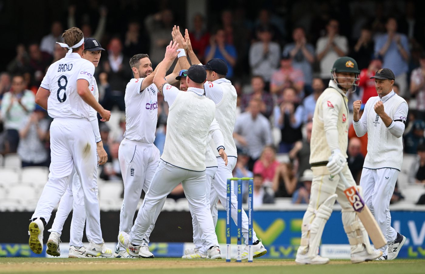 David Warner's final Test innings in England was ended by Chris Woakes ...