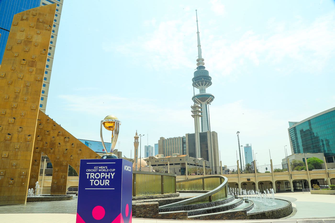 The World Cup trophy was in Kuwait as part of the trophy tour ...