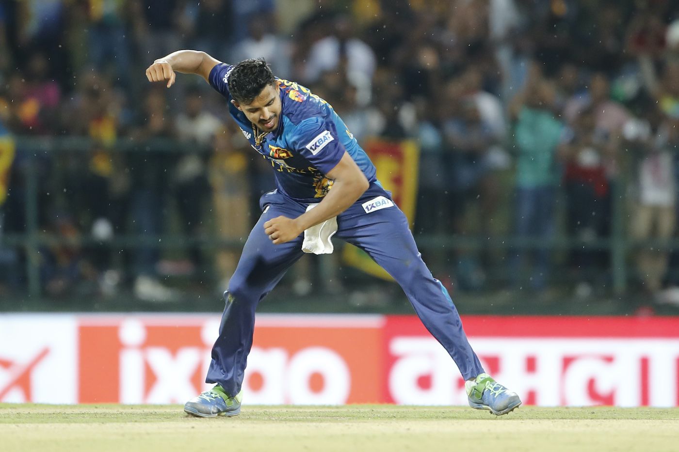 Maheesh Theekshana finished with figures of 2 for 19 in eight overs ...