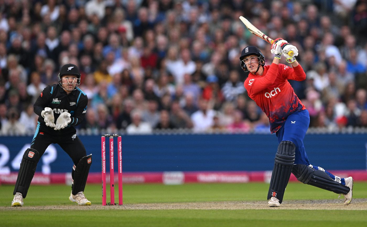 Harry Brook launches a drive for six over the covers | ESPNcricinfo.com