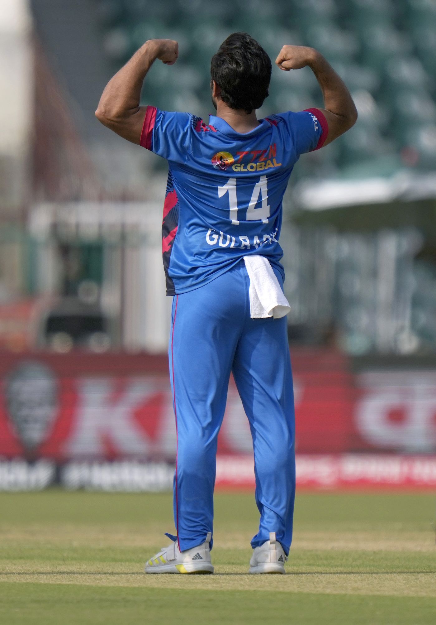 Gulbadin Naib had plenty of opportunities to flex his muscles ...