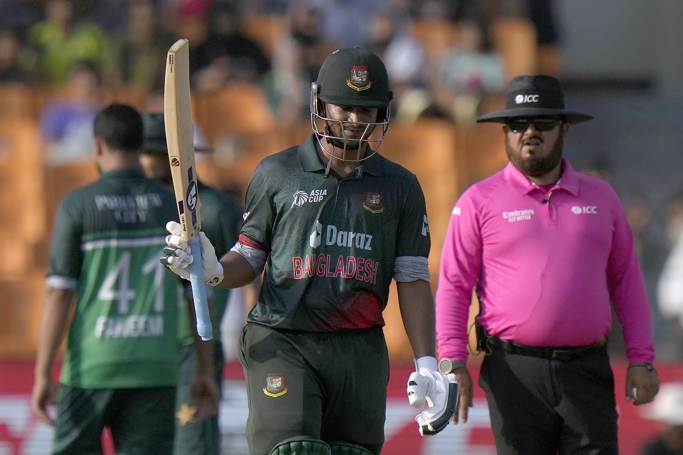 Shakib Al Hasan scored seven boundaries in his 57-ball 53 ...