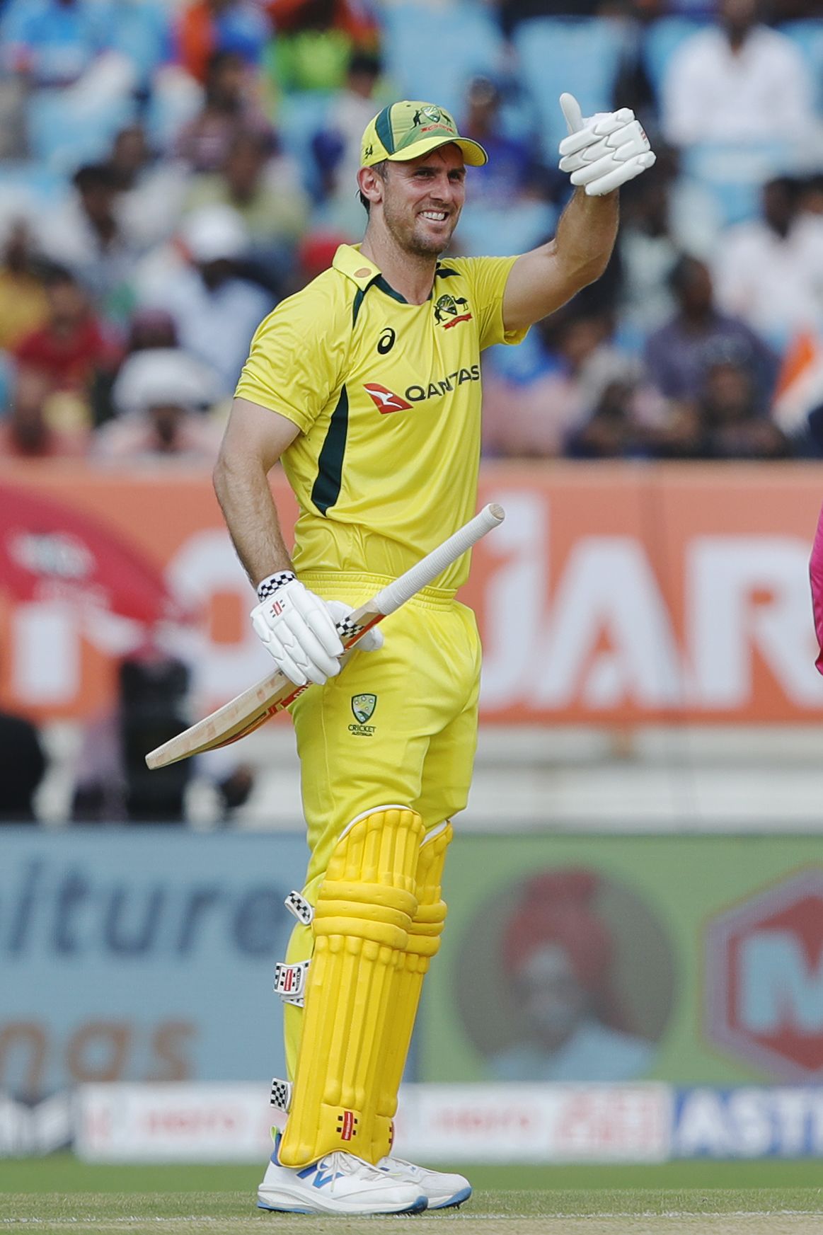 Mitchell Marsh is all smiles after scoring a half-century ...