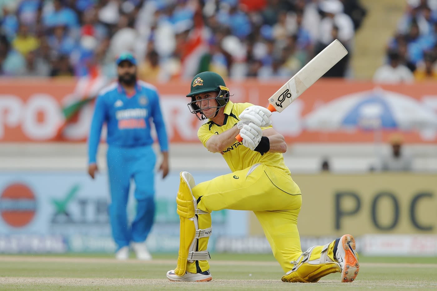 Marnus Labuschagne scored a fine fifty amid a batting collapse ...