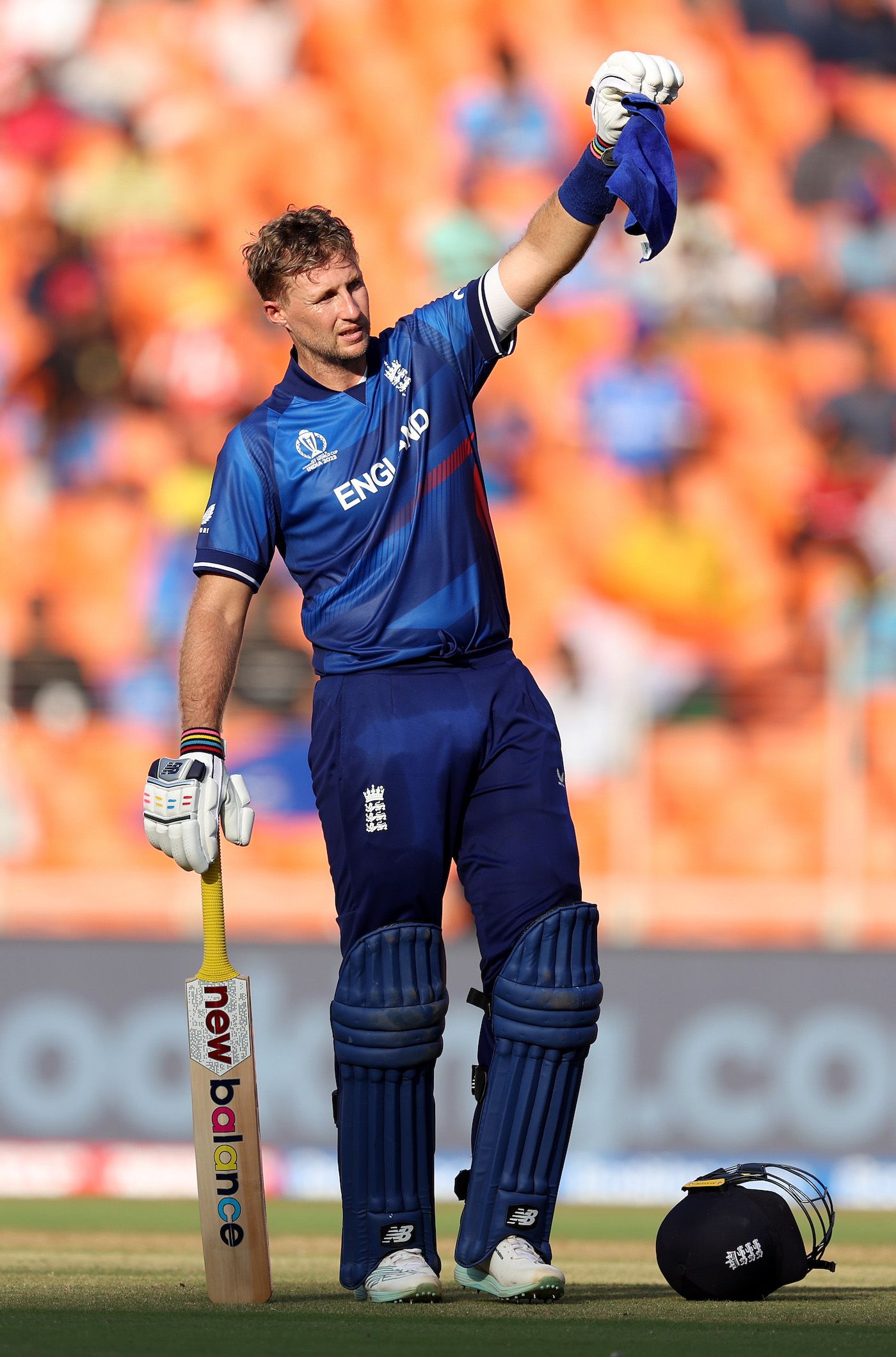 Joe Root signals to the dressing room during his 77 | ESPNcricinfo.com
