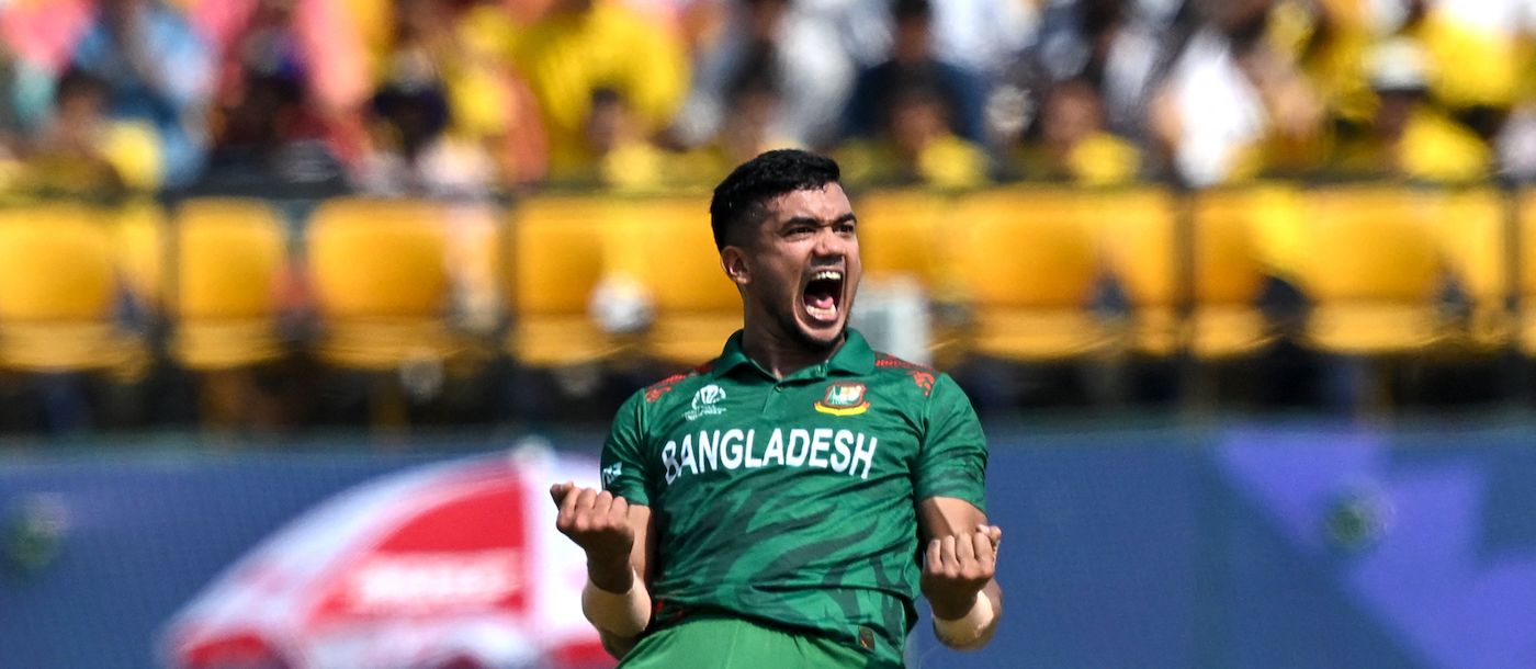 Taskin Ahmed didn't start too well, but came back later to take ...