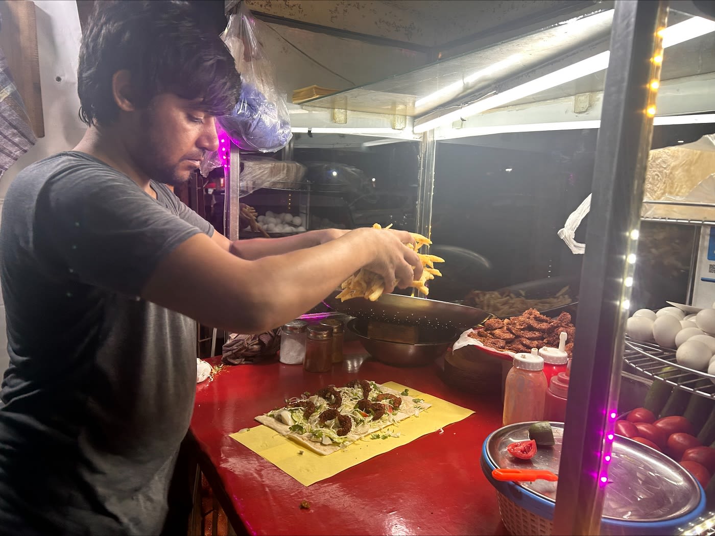 Almas Shariyan is a chef at a famous Afghan burger joint in Lajpat ...