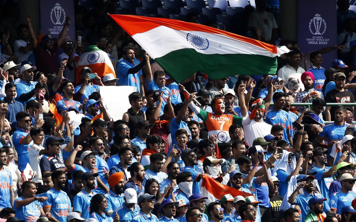Indian fans were out in numbers at the Arun Jaitley Stadium ...