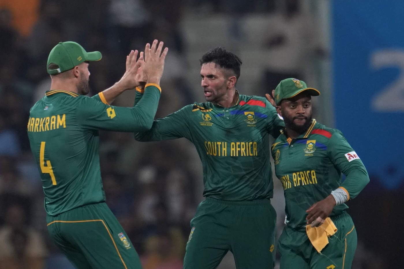 Keshav Maharaj celebrates after deceiving Glenn Maxwell | ESPNcricinfo.com