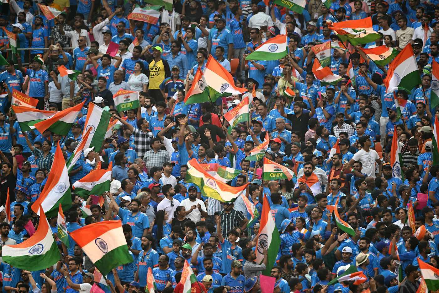 Indian fans gathered in big numbers for the India vs Pakistan game ...