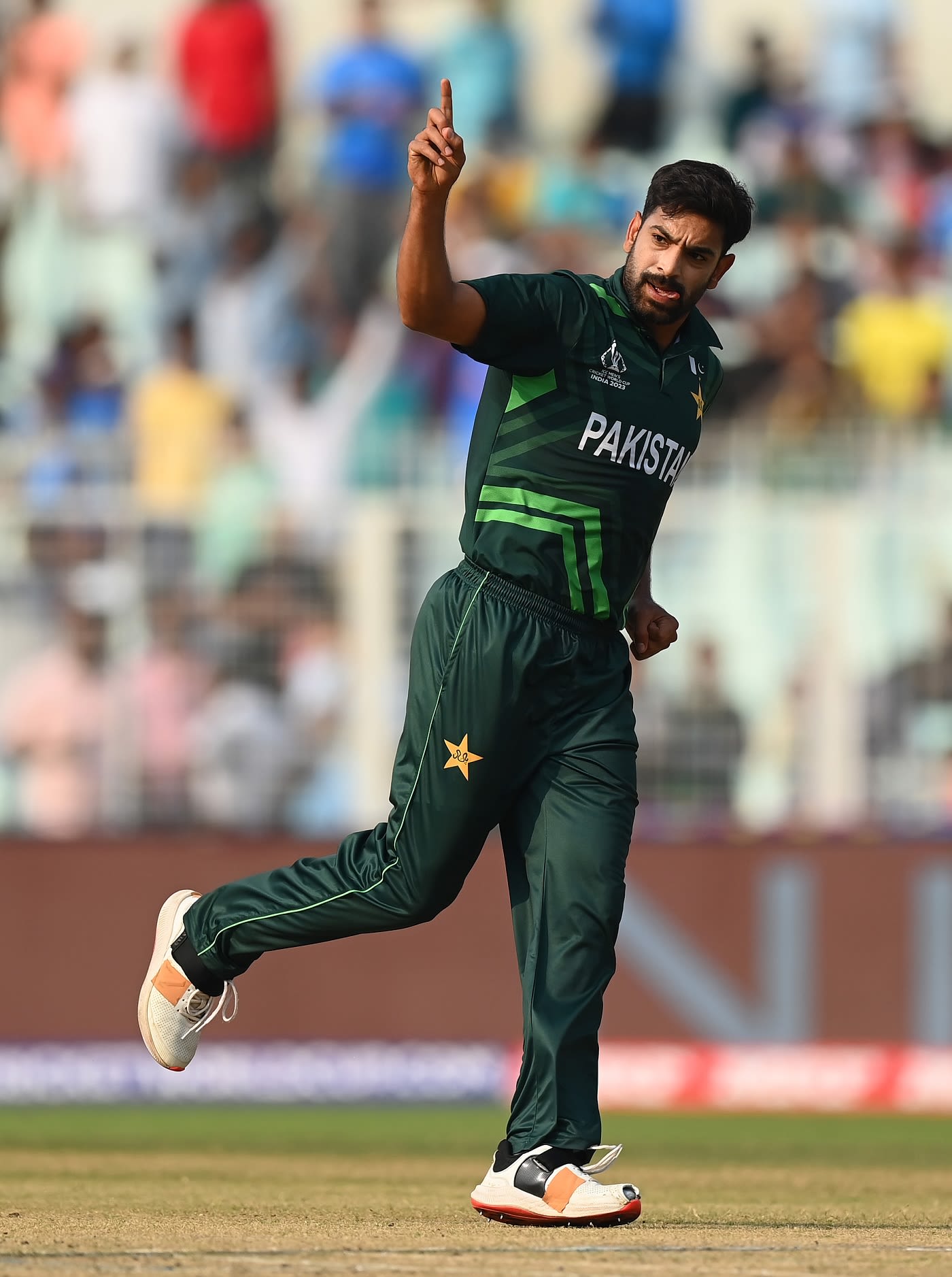 Haris Rauf was hit for three fours in his first over but roared back ...