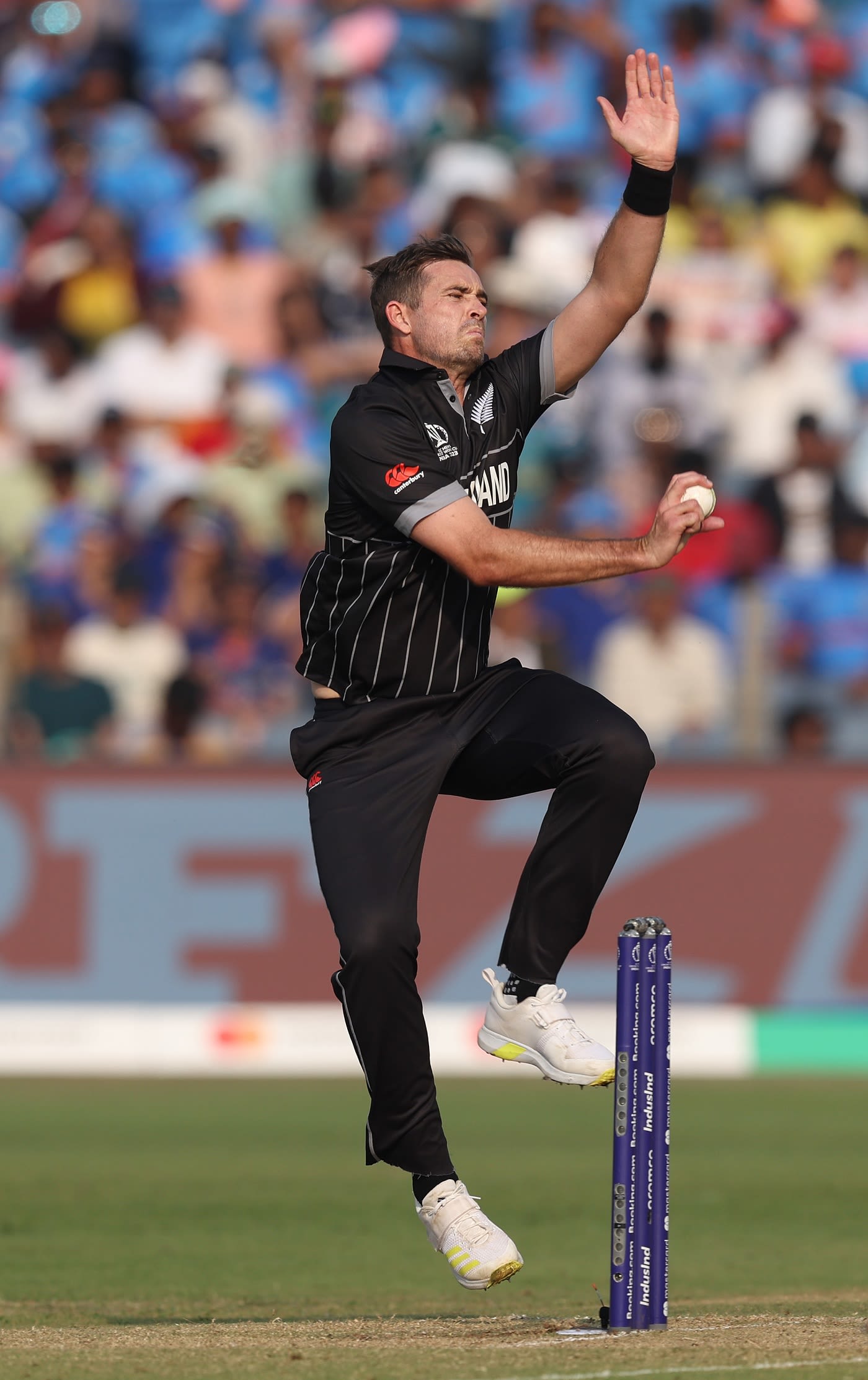 Tim Southee was in action for the first time this World Cup ...