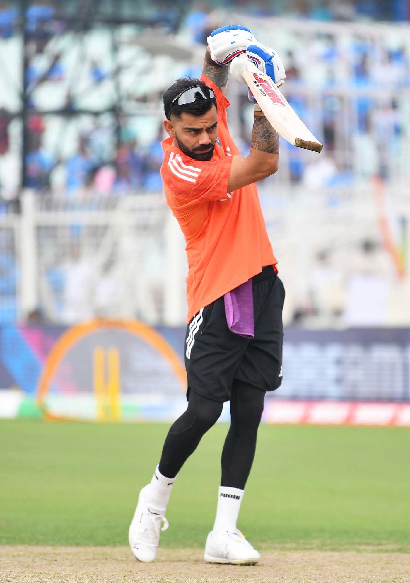 Birthday boy Virat Kohli has a quiet practice session ahead of the game ...