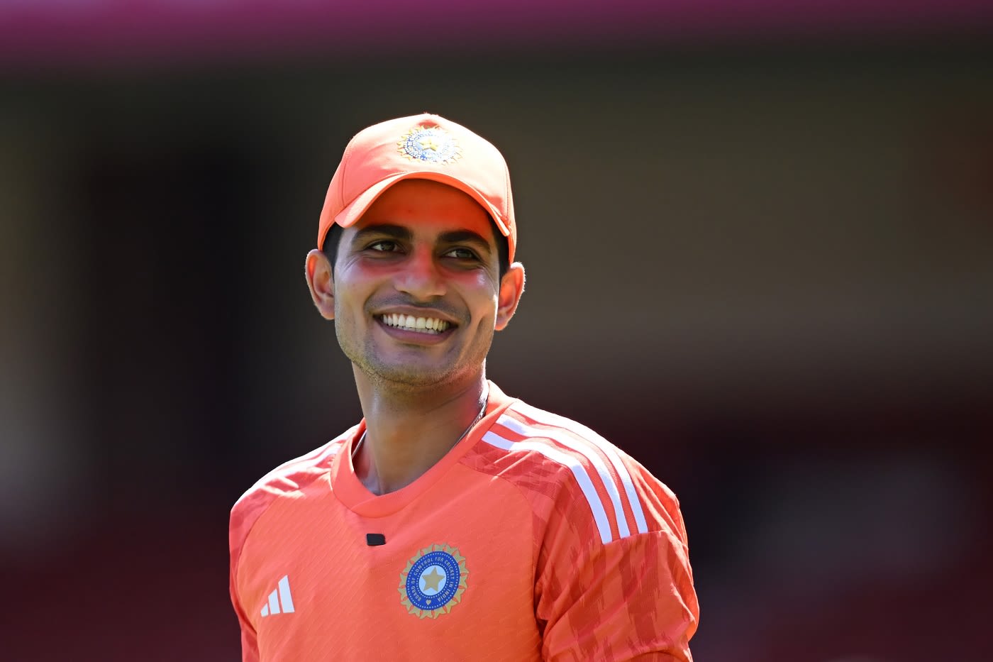 Shubman Gill was in good spirits during India's training session ...