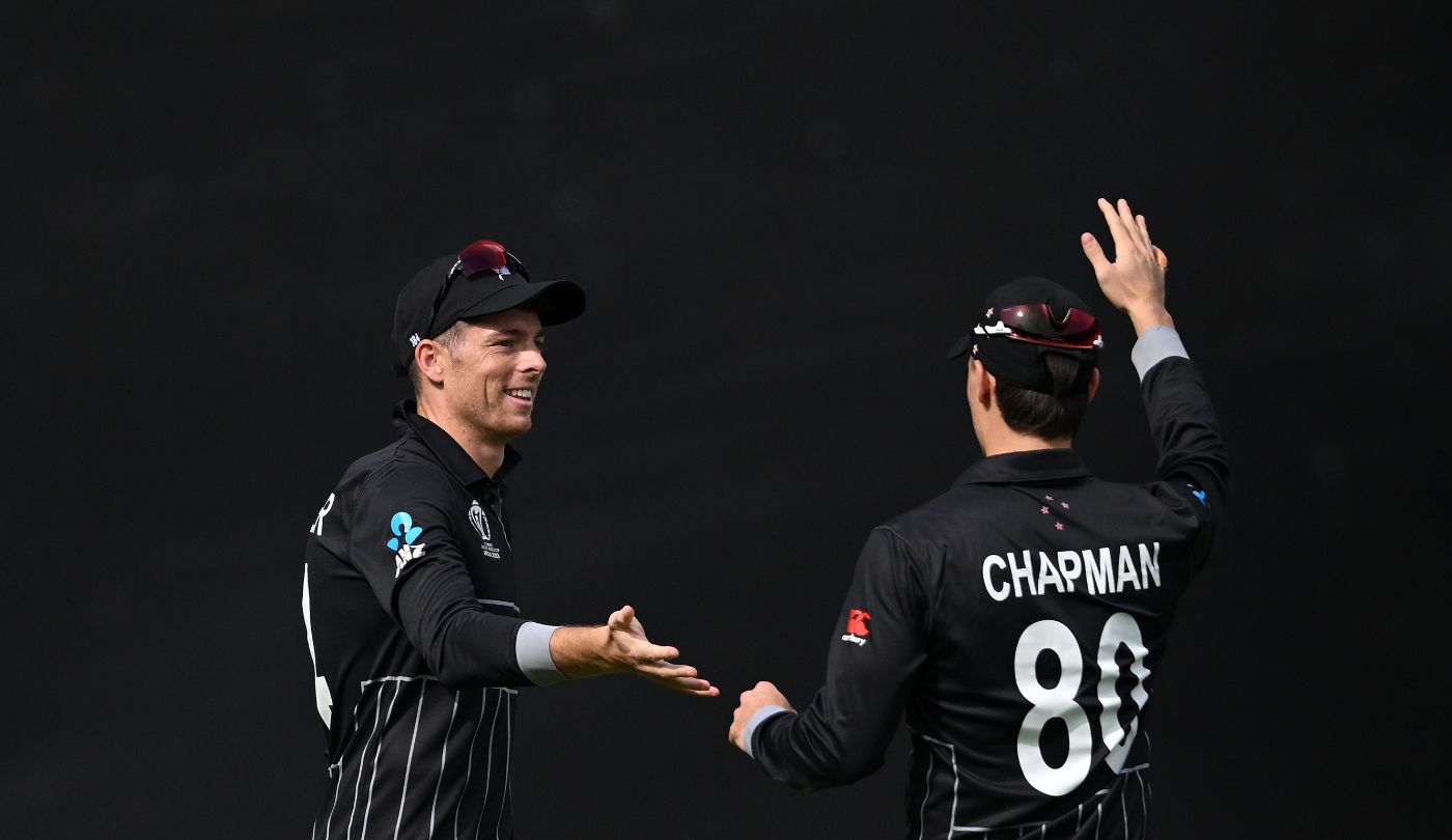 Mitchell Santner took a smart catch at cover to send Kusal Perera back ...